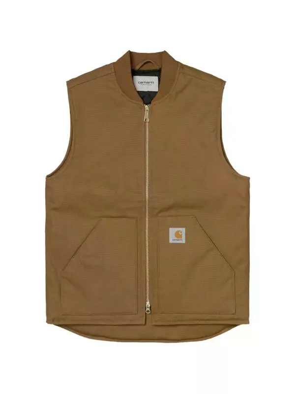 Carhartt Work In Progress Cotton Zip-up Gilet - Brown