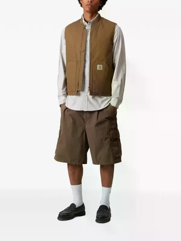 Carhartt Work In Progress Cotton Zip-up Gilet - Brown