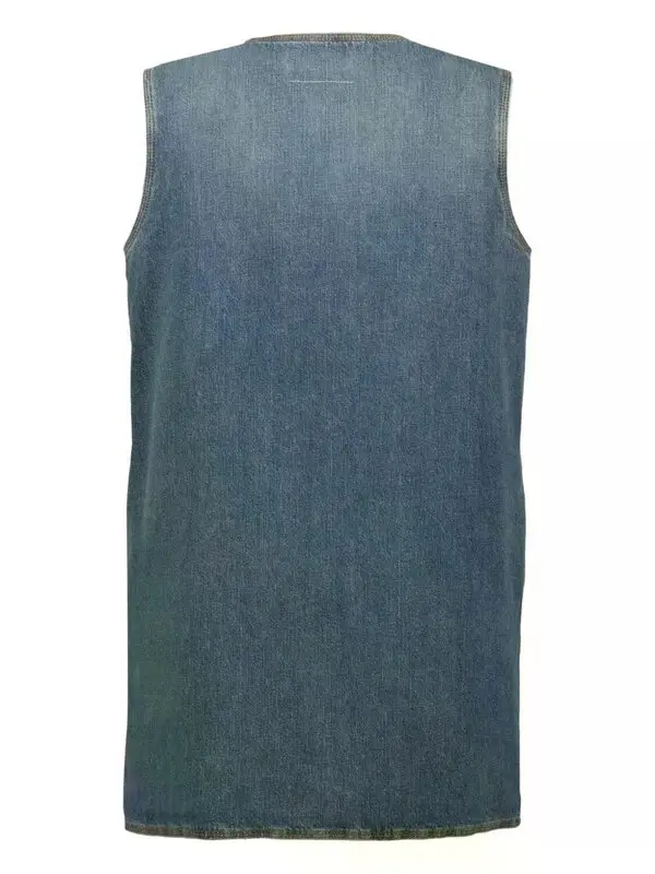 MAISON MARGIELA V-neck Denim Mini Dress