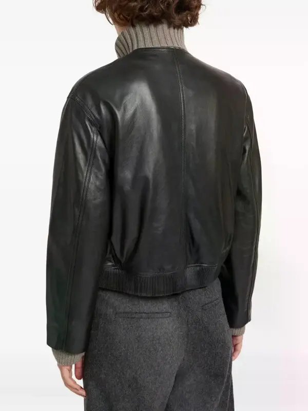 YVES SALOMON Cropped Leather Jacket