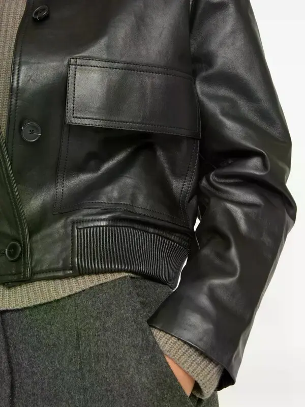 YVES SALOMON Cropped Leather Jacket
