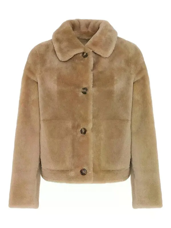 YVES SALOMON Shearling Jacket - Neutrals