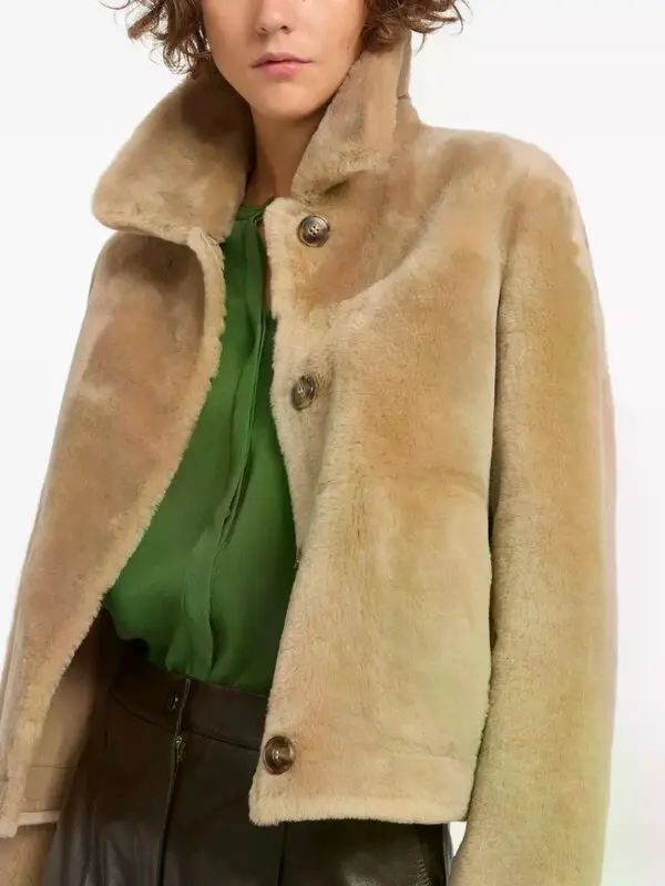 YVES SALOMON Shearling Jacket - Neutrals