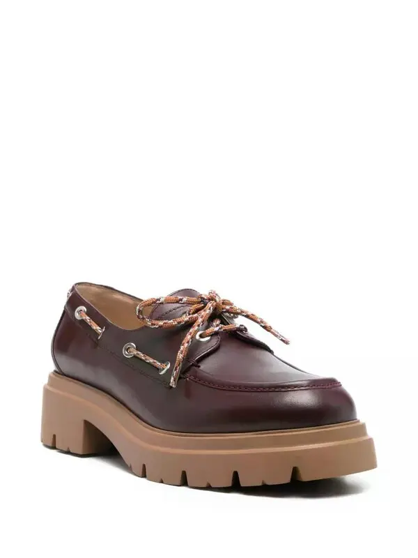 STUART WEITZMAN Chunky Leather Boat Shoes