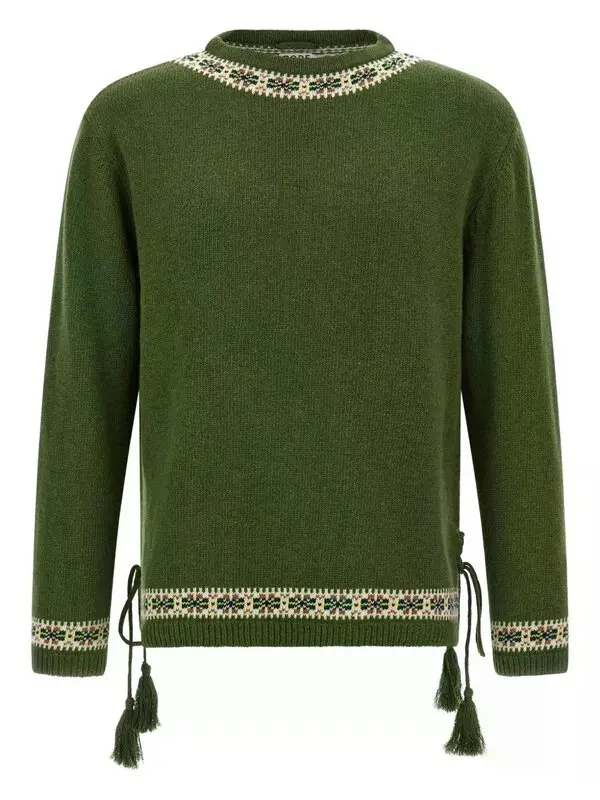BODE Jacquard Fair-isle Sweater - Green