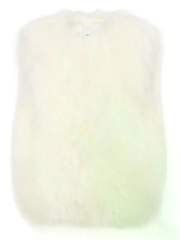 YVES SALOMON Lambskin Gilet - White