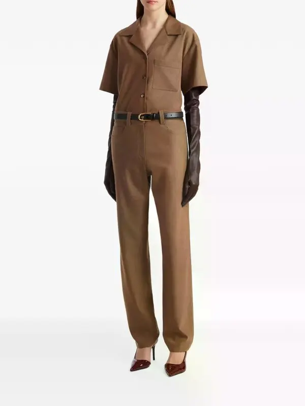 Khaite Short-sleeve Pocket Shirt - Brown