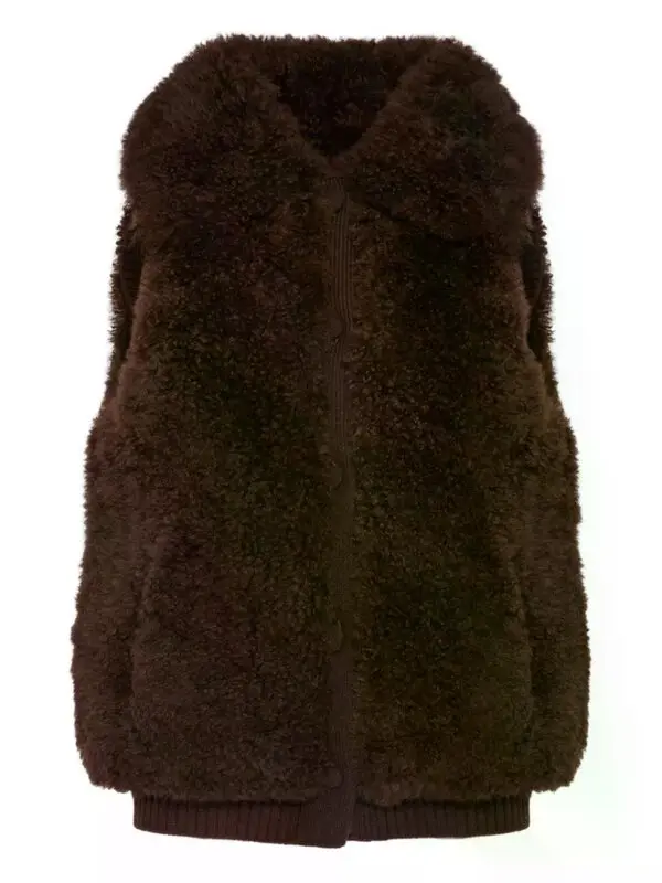 YVES SALOMON Cashmere Gilet - Brown
