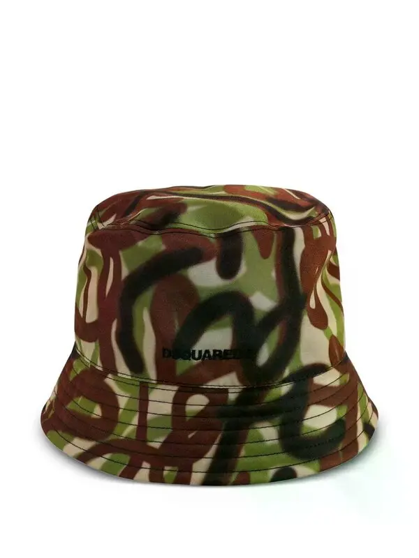 Dsquared2 Camouflage-print Bucket Hat - Green