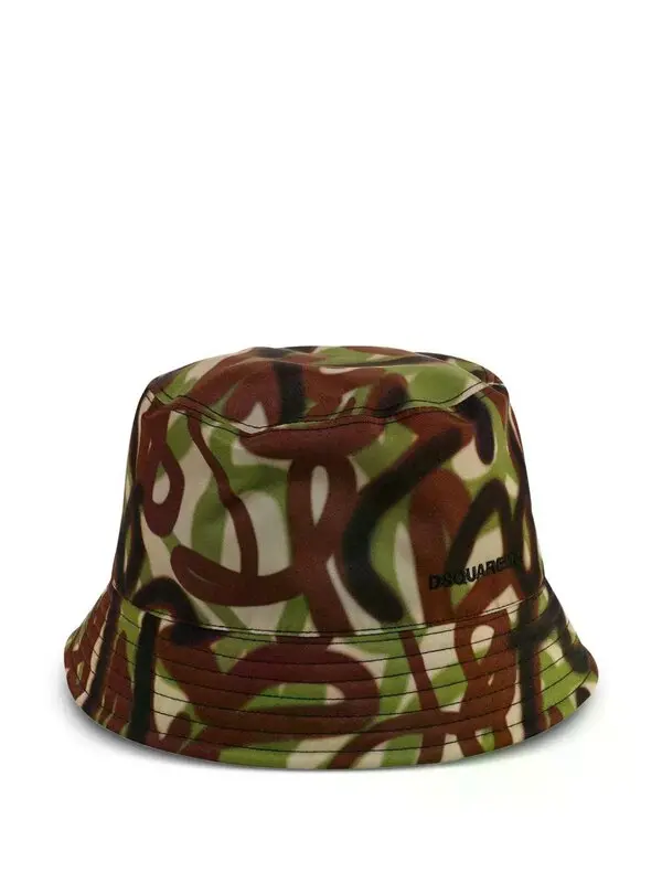 Dsquared2 Camouflage-print Bucket Hat