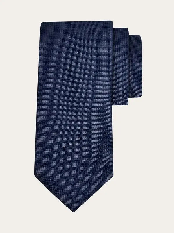 FERRAGAMO Jacquard Pegasus Neck Tie - Blue