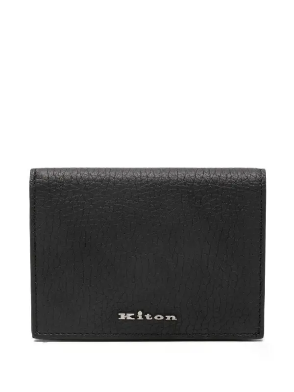 Kiton Leather Cardholder - Black