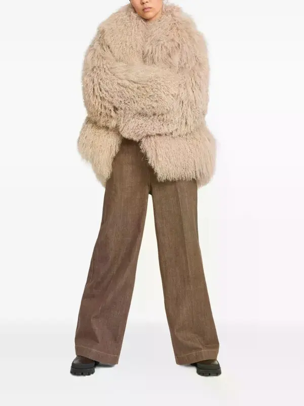 YVES SALOMON Shearling Jacket - Neutrals