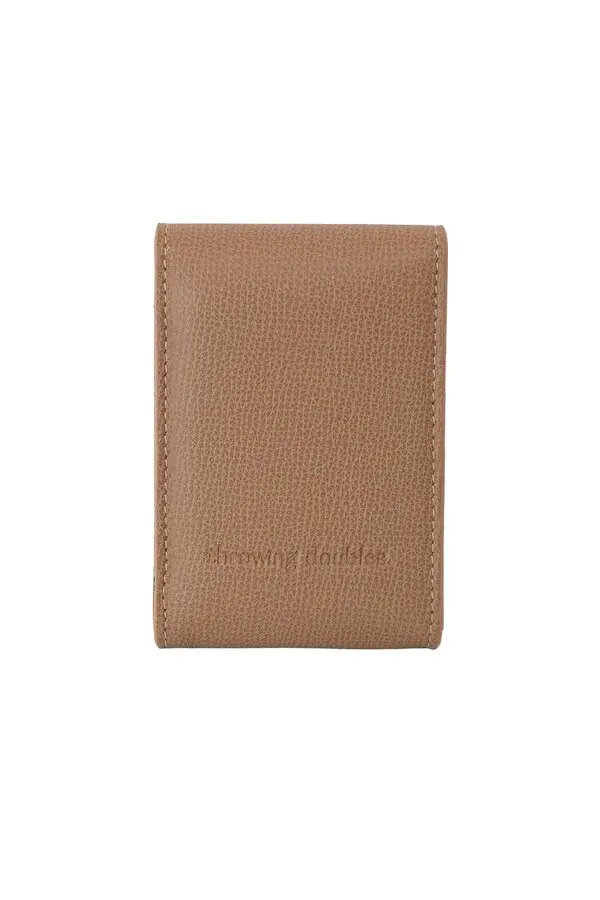 THROWING DOUBLES The Marrakesh Leather Playing Card Set In Beige