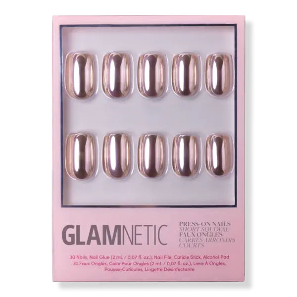 GLAMNETIC Rose Gold Press-on Nails - One-color