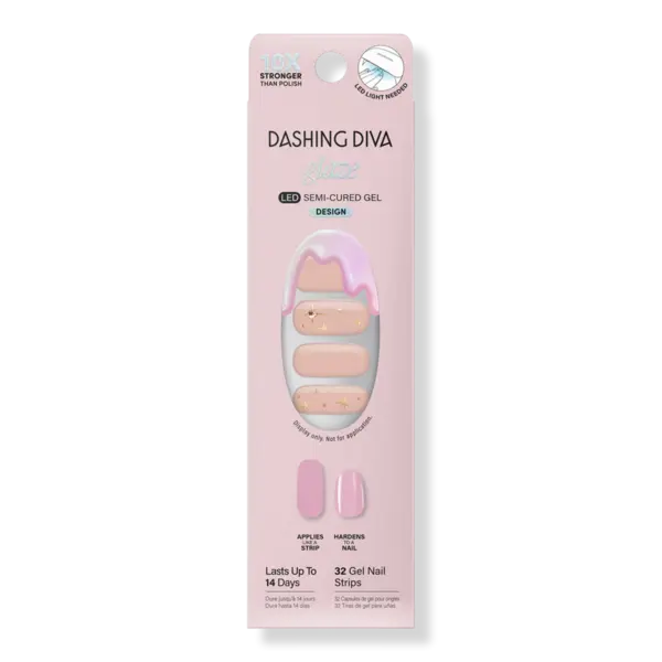 DASHING DIVA Glaze Design, Semi-cured Gel Nail Polish Stickers - Magnificence