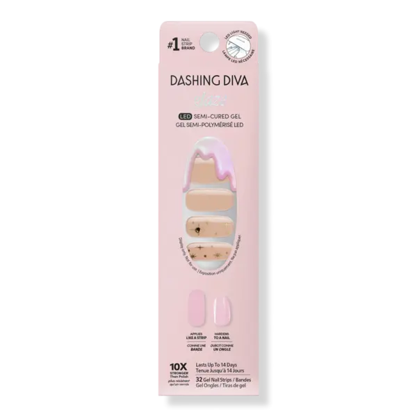 DASHING DIVA Glaze Design, Semi-cured Gel Nail Strips - Magnificence