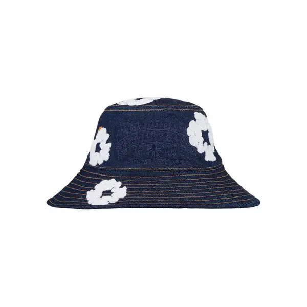 Denim Tears Denim Cotton Wreath Bucket Hat - Blue | Editorialist