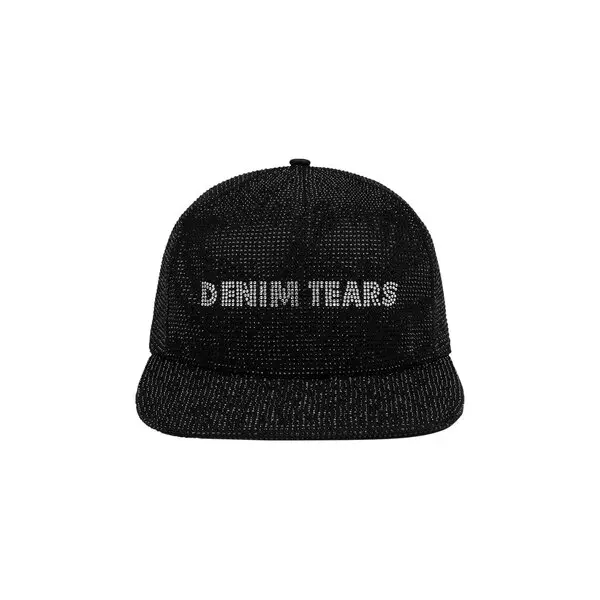 DENIM TEARS Strass Logo Cap - Black