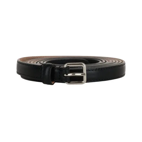 Alexander McQueen Skinny Double Belt - Black