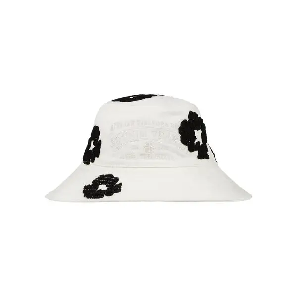 DENIM TEARS Denim Cotton Wreath Bucket Hat - White