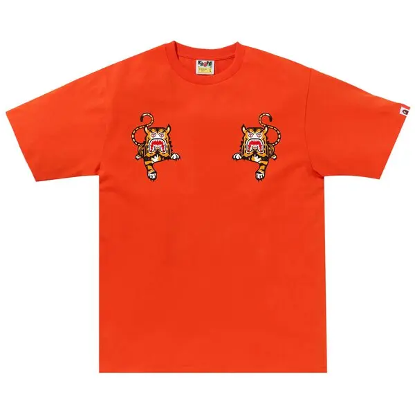 A BATHING APE Tiger Tee - Orange