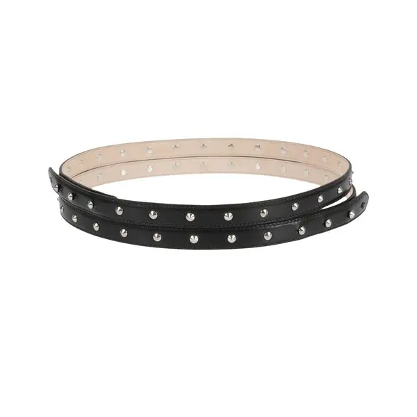 Alexander McQueen Studded Double Belt - Black