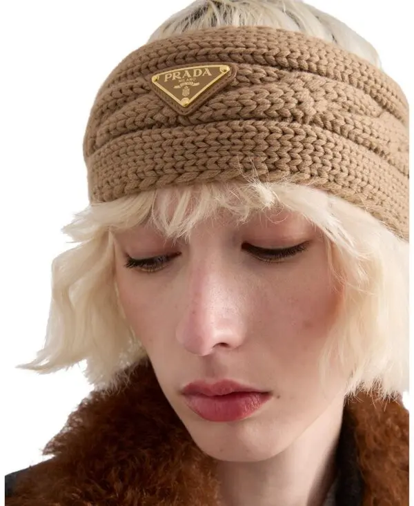 Prada Wool Headband - Brown