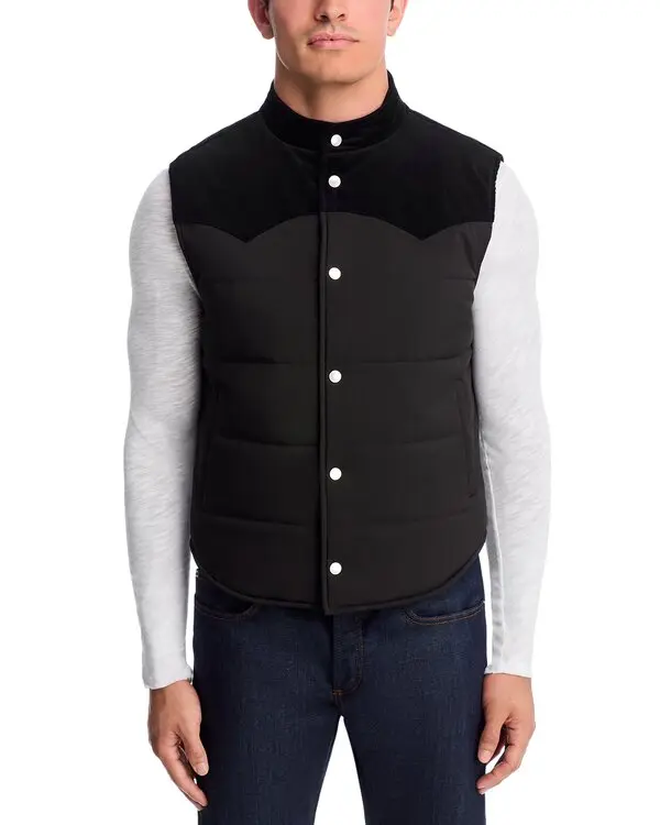 Monfrère Wayne Neddle Corduroy Vest - Noir