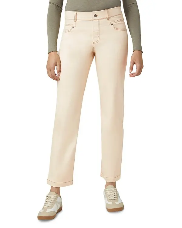 Hue Mid Rise Straight Jeans - Ecru