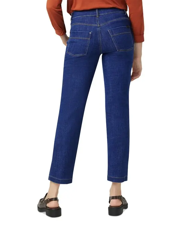 Hue Crosshatch Mid Rise Straight Jeans - Indigo