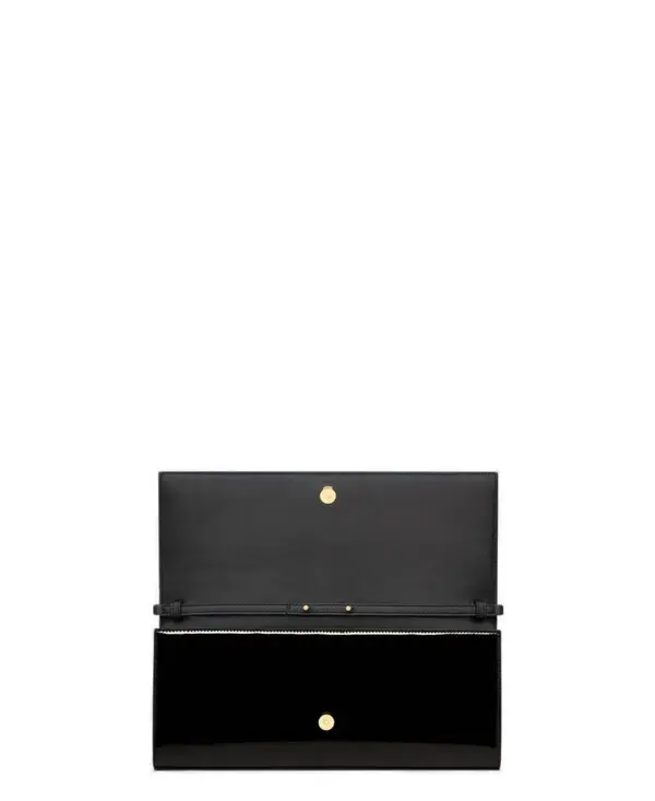 Saint Laurent Kate Clutch In Patent Leather - Black