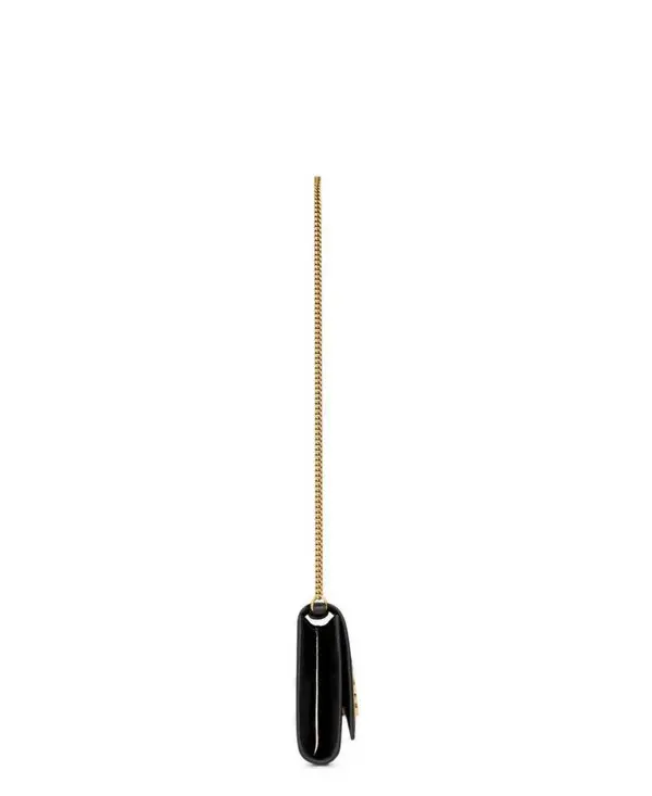 Saint Laurent Kate Clutch In Patent Leather - Black