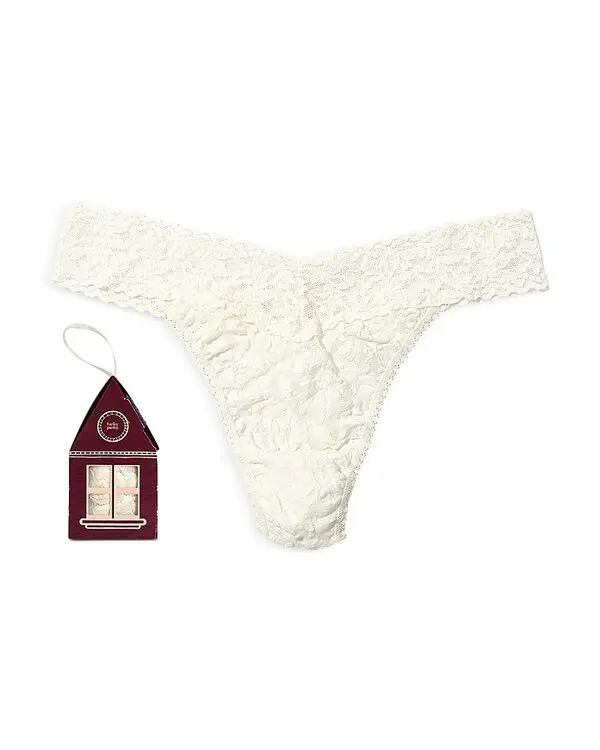 Hanky Panky Signature Lace Original Rise Thong Pack - Marshmallow
