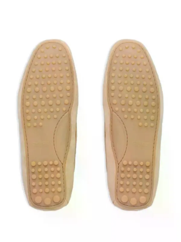 Car Shoe Bow-detailing Suede Loafers - Brown