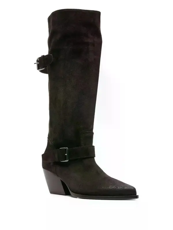 Elena Iachi 65mm Buckle Knee-high Boots