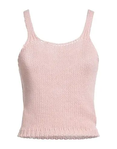 VICOLO Knitted Crop Top - Light Pink