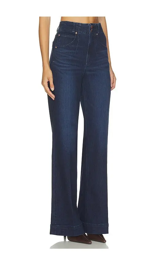 PISTOLA Lana Double Button Wide Leg Jeans