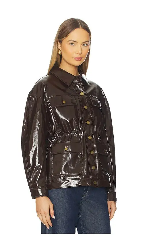 Rag & Bone Amy Faux Patent Leather Jacket