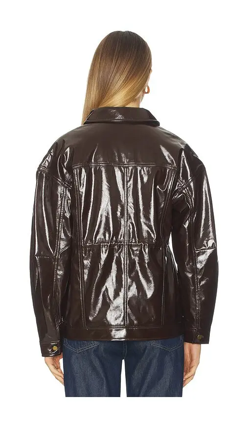 Rag & Bone Amy Faux Patent Leather Jacket