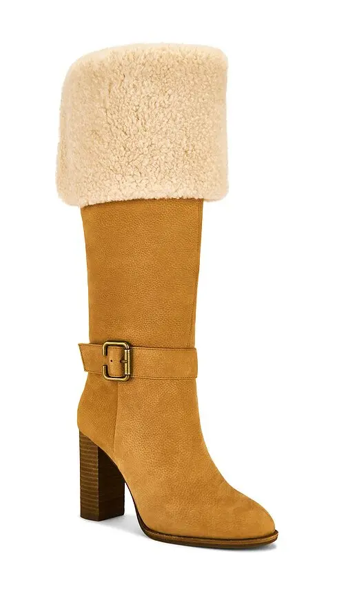 Jeffrey Campbell Nestle-F Boots Yellow Crinkle Beige