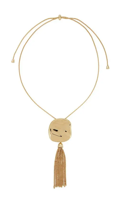 Ettika Molten Metal Tassel Necklace - Gold
