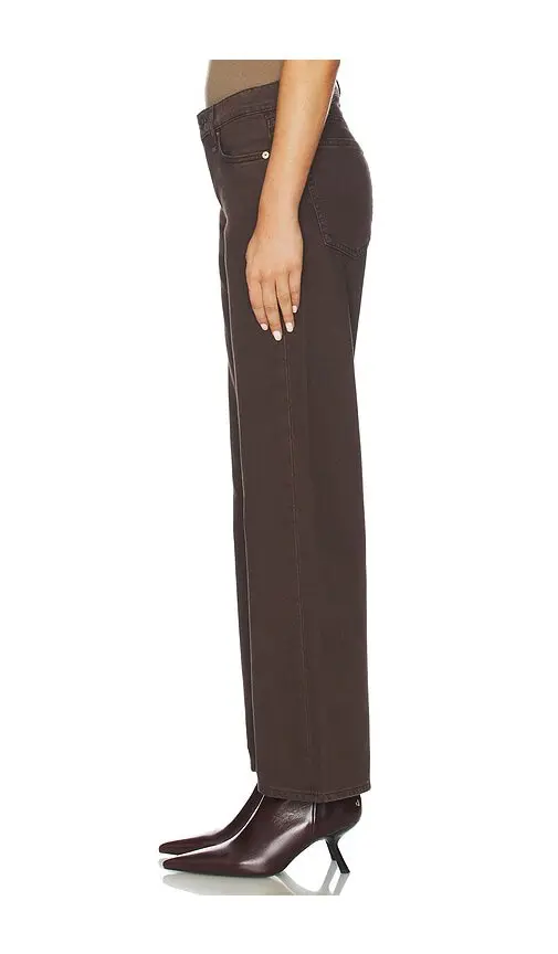 Rag & Bone Saige Low Rise Relaxed Straight Jeans - Brown