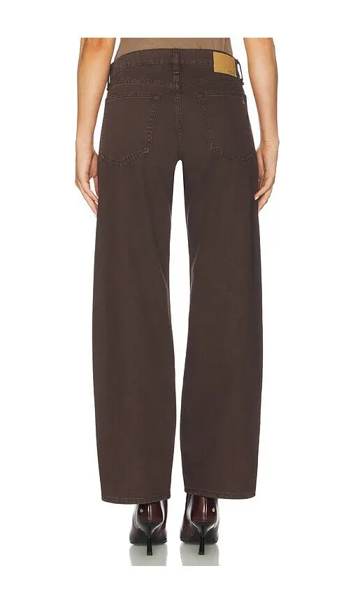 Rag & Bone Saige Low Rise Relaxed Straight Jeans - Brown