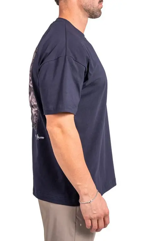 MACEOO Ascension Being Appliqué Cotton Graphic T-shirt