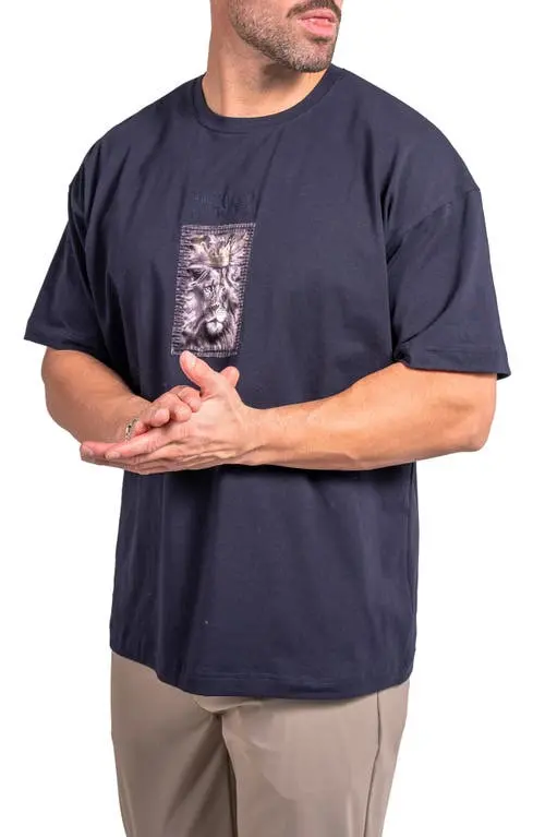 MACEOO Ascension Being Appliqué Cotton Graphic T-shirt