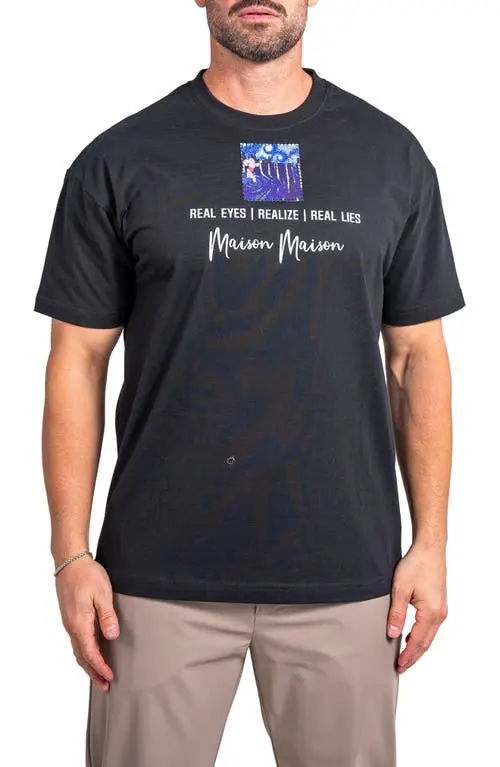 MACEOO Ascension Eyes Appliqué Cotton Graphic T-shirt