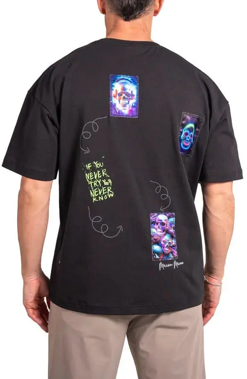 MACEOO Ascension Maison Appliqué Cotton Graphic T-shirt