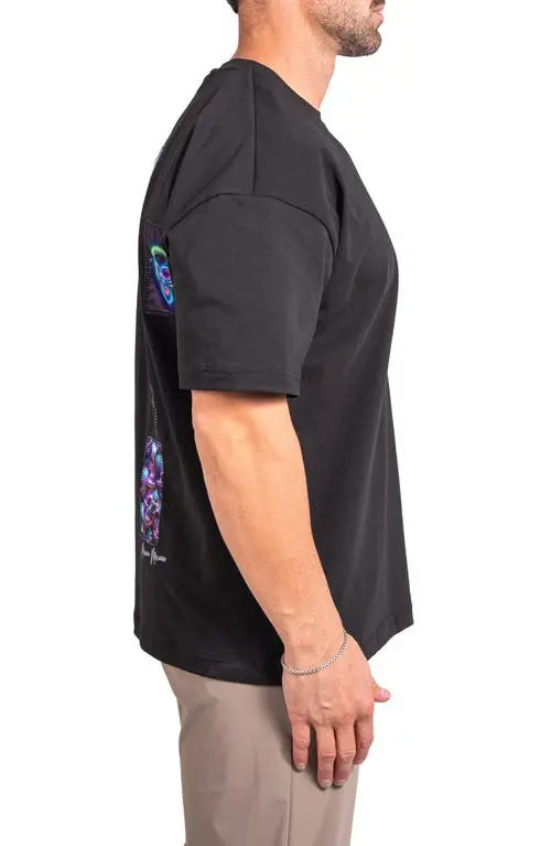 MACEOO Ascension Maison Appliqué Cotton Graphic T-shirt