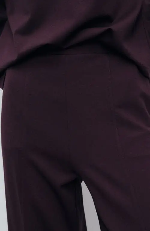 Mango Elastic Waist Trousers - Burgundy